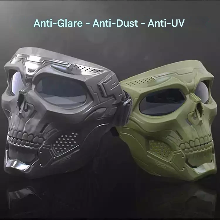 Skull protective mask – dustproof, glare-resistant, UV-blocking!