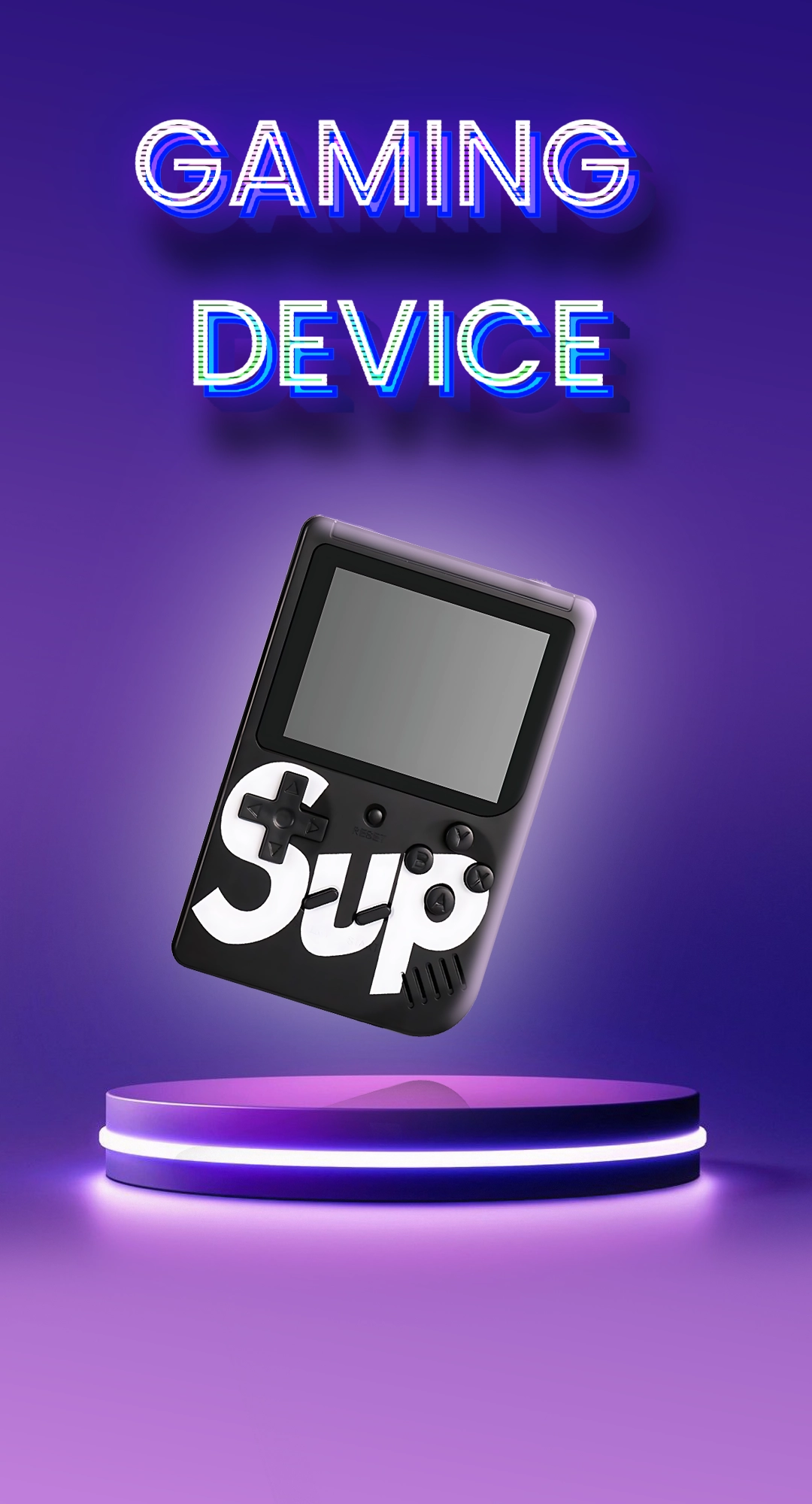 Portable Retro Gaming Device with Classic Design