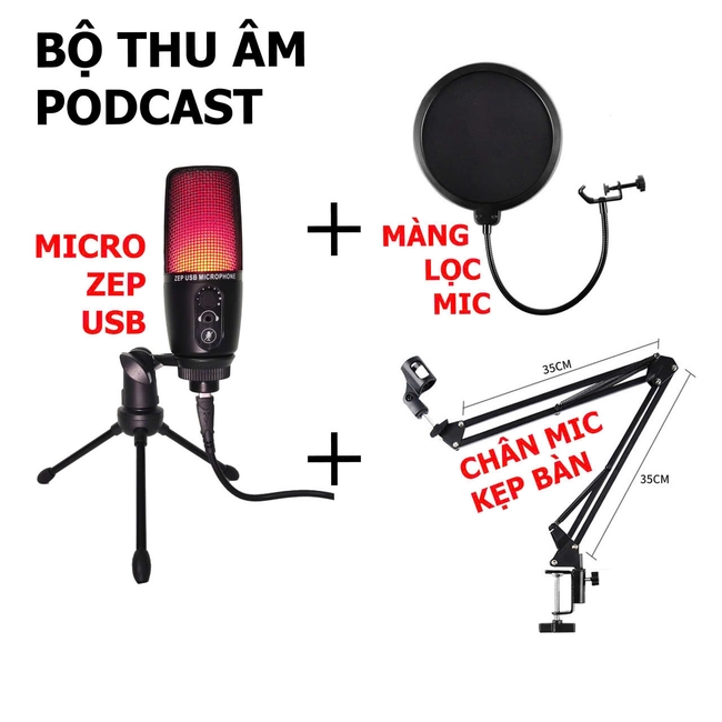 BỘ THU ÂM ZEP USB MICROPHONE