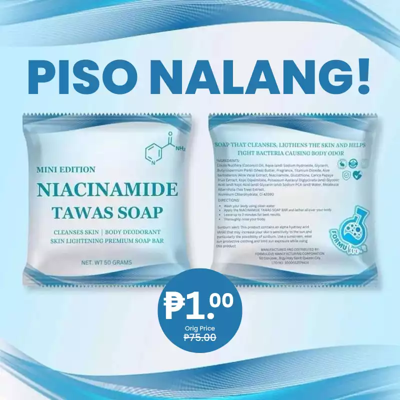 Niacinamide Tawas Soap | Buy 1 Get 3 FREE For P199