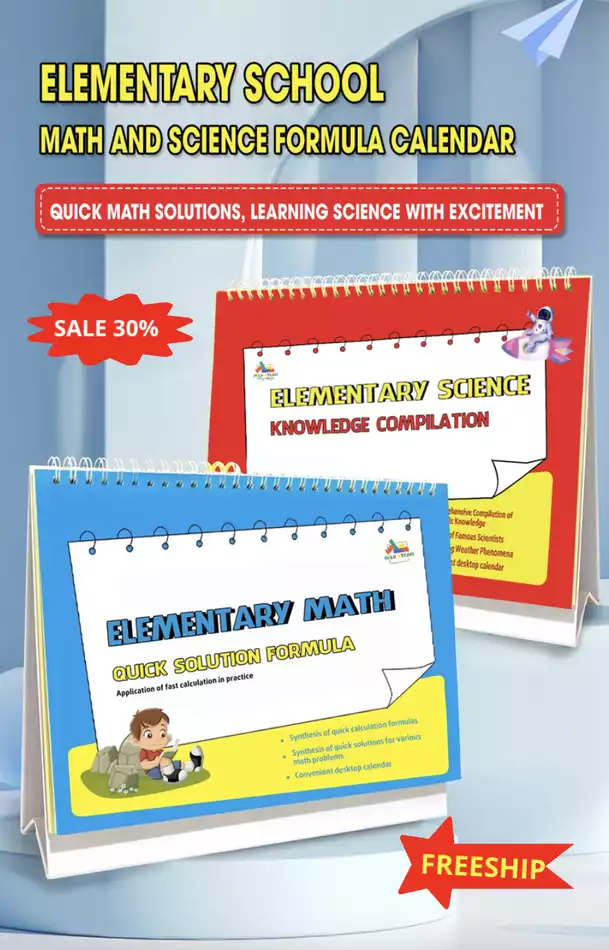 ELEMENTARY SCHOOL MATH & SCIENCE FOMULAR CALENDAR