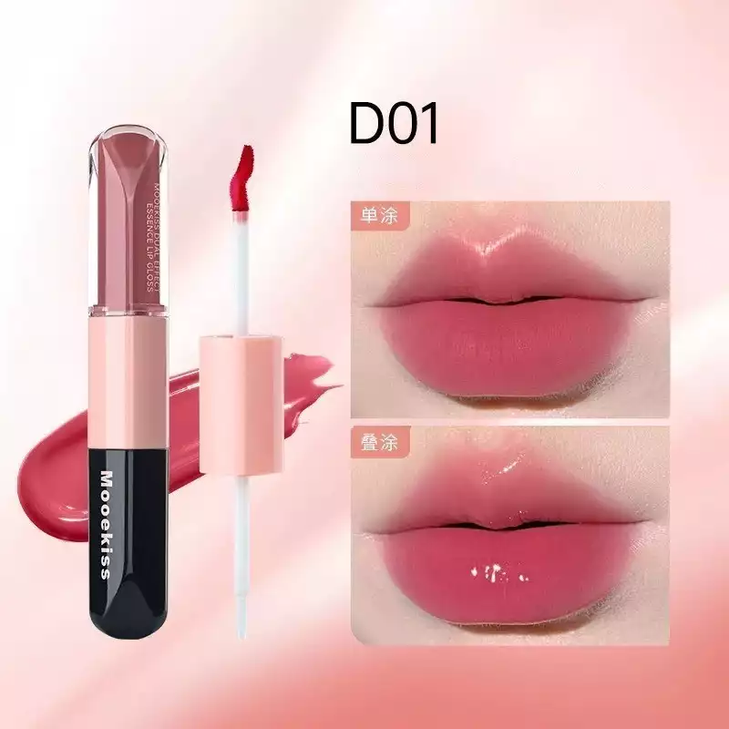 [MOOEKISS] Son kem 2 đầu Mooekiss Dual Effect Essence Lip Gloss 3ml*2 ...