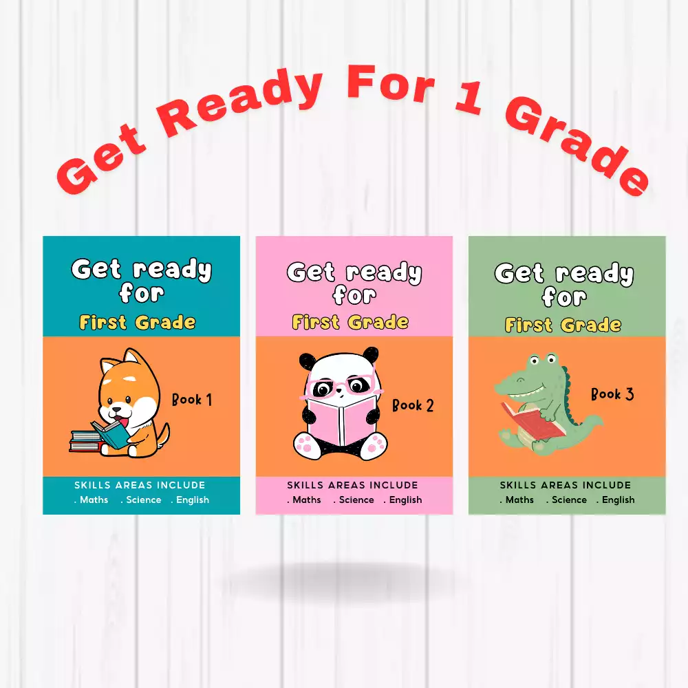 Bộ 3 cuốn Get Ready for First Grade, sách tiền tiểu học ôn thi lớp 1 ...