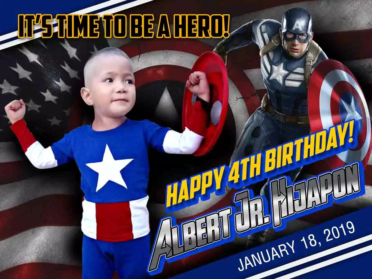 Captain America Theme Birthday Tarp | Vanex Advertising Store