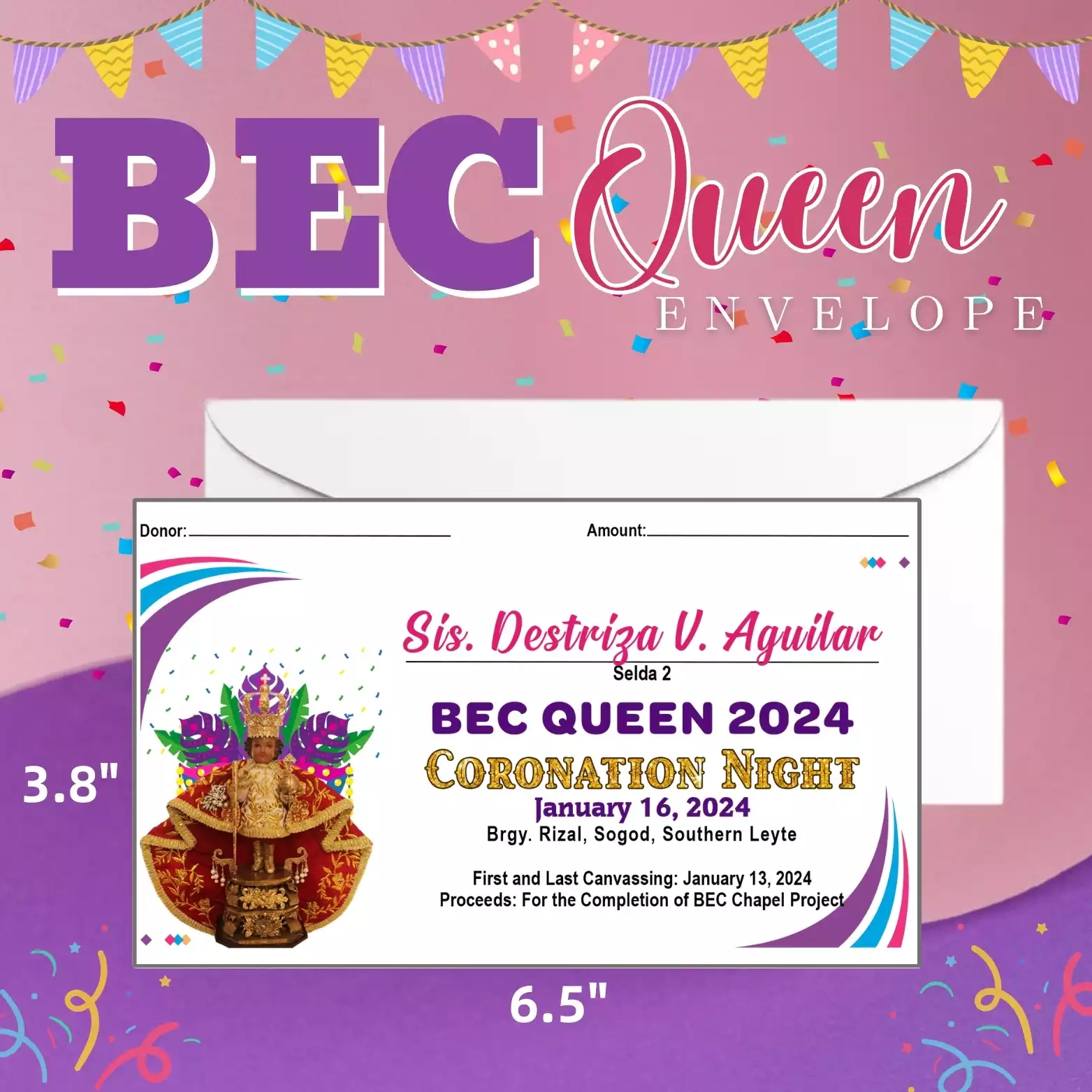 BEC Queen Envelope | Vanex Advertising Store