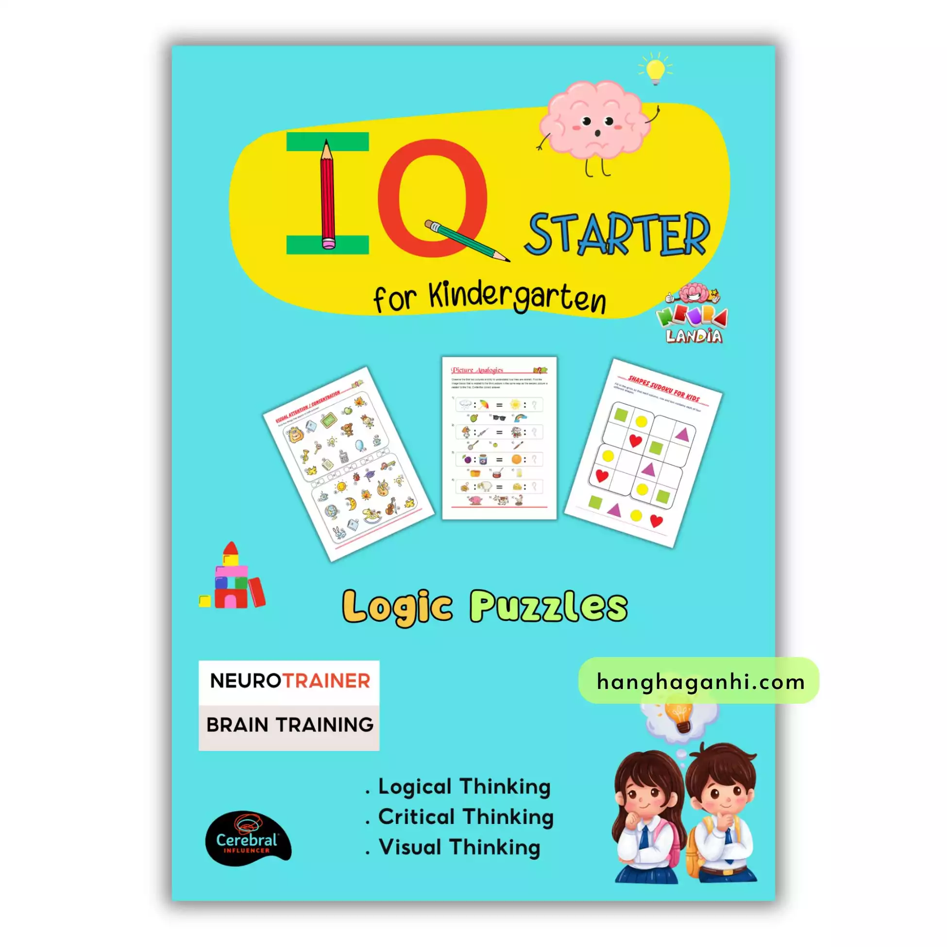 Logic Puzzles IQ Starters for Kindergarten, Neurotrainer Brain Booster ...