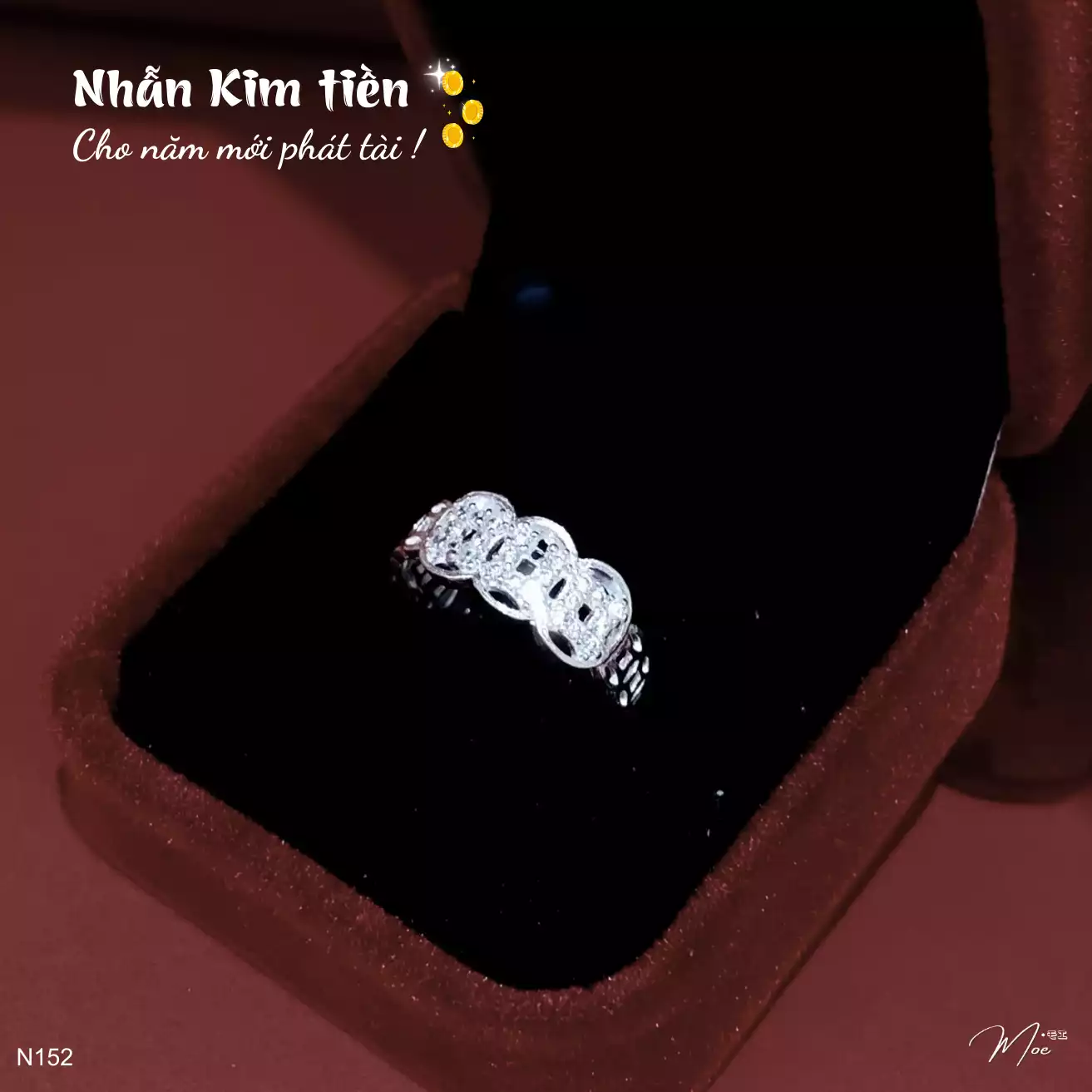 N152 - Nhẫn kim tiền đồng xu may mắn | trangsucmoe