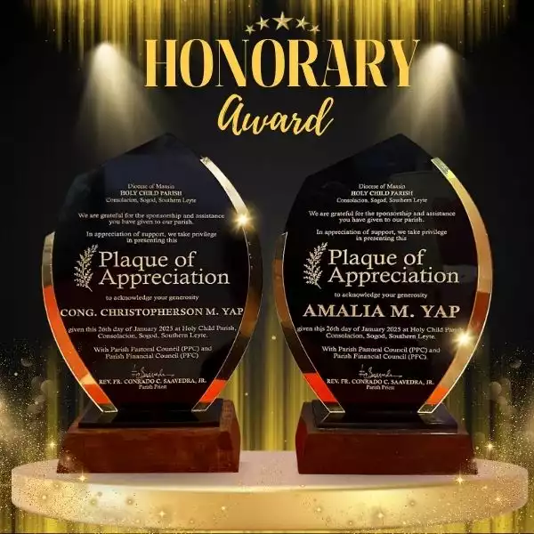 Honorary Plaque | Vanex Advertising Store