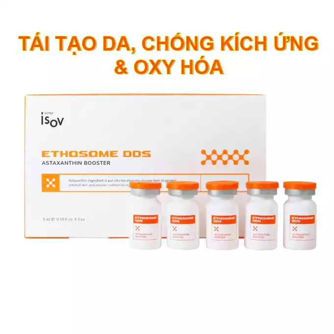 Serum tái tạo chống kích ứng và oxy hóa da Ethosome DDS Astaxanthin Booster 5ml | VIÊN UỐNG SNK
