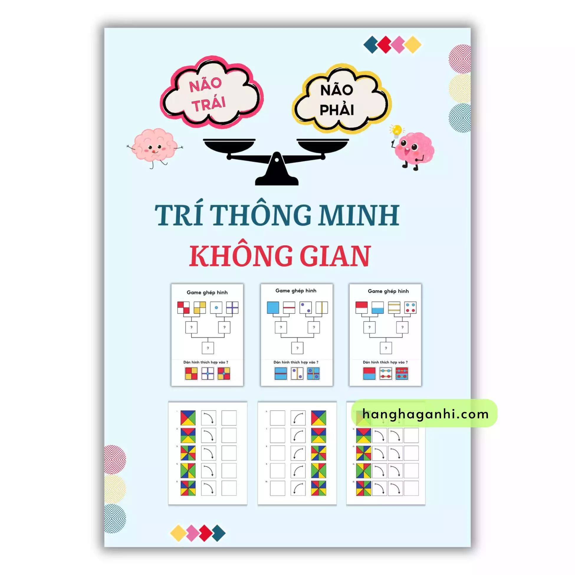Học liệu Trí thông minh không gian | Sách Đồ Dùng Học Tập - HangHaganhi - Góc Hằng Chia Sẻ Mọi Thứ