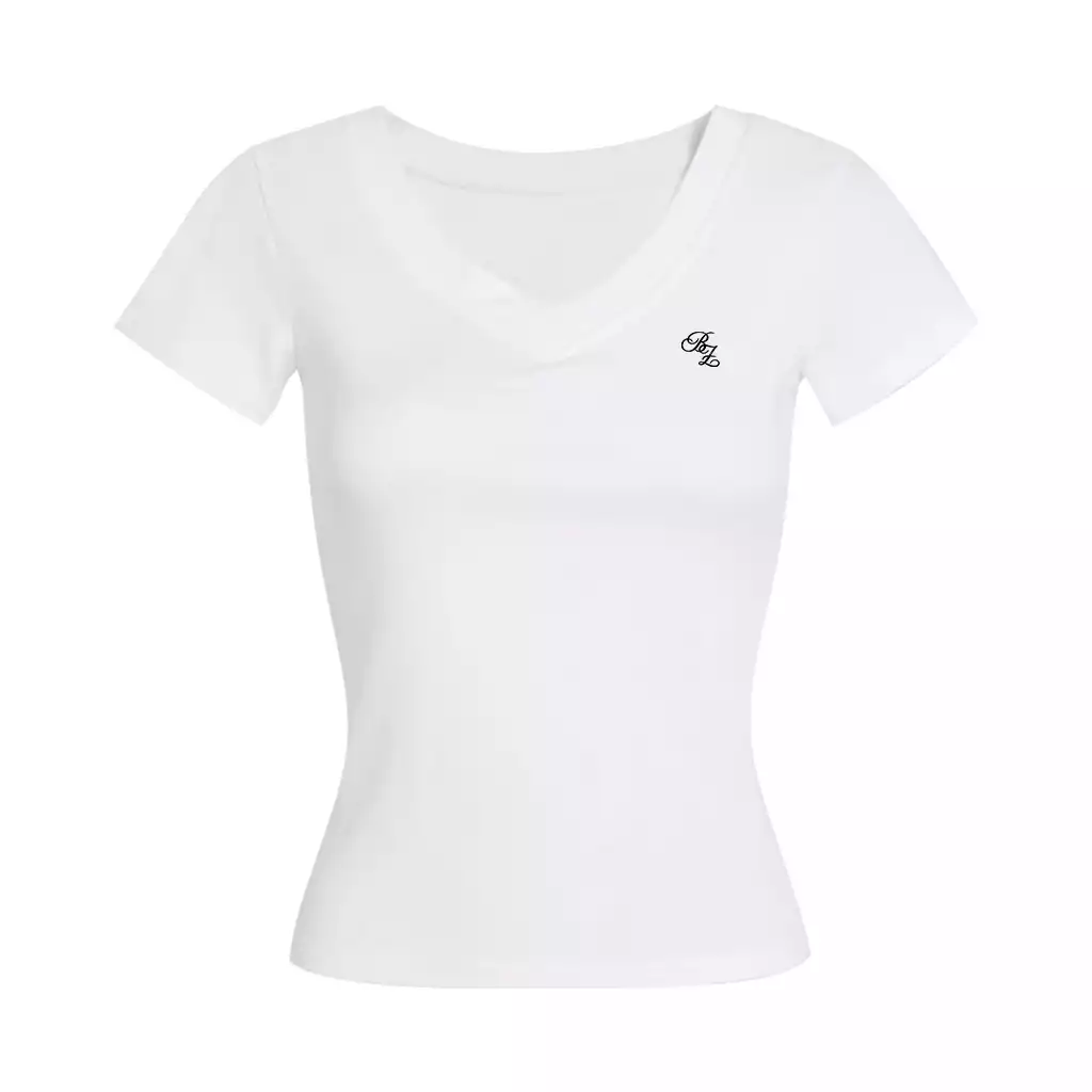 Áo thun cổ tim ôm body Beezy vải visco co giãn 4 chiều thoáng mát cổ ...