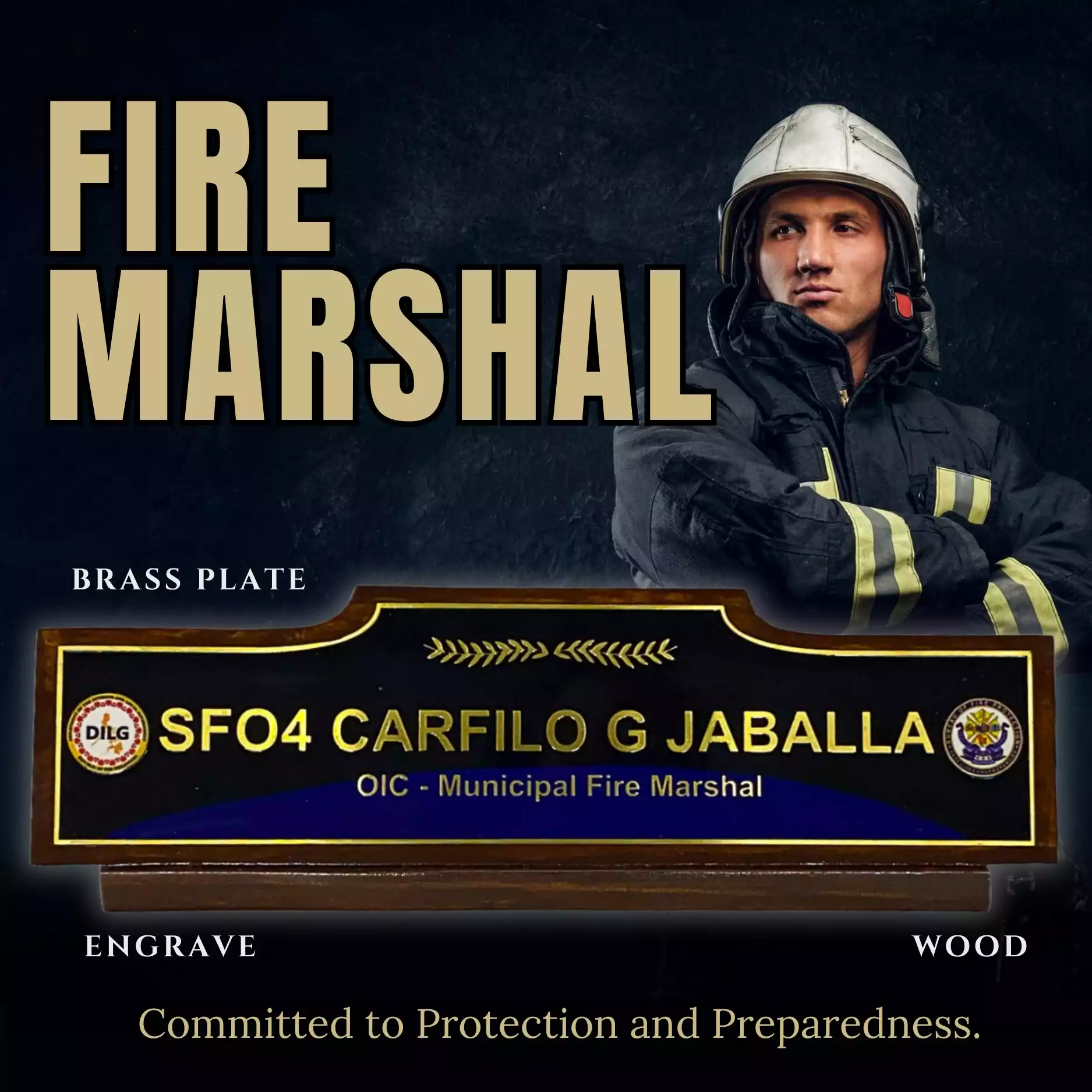 Fire Marshal Table Name | Vanex Advertising Store
