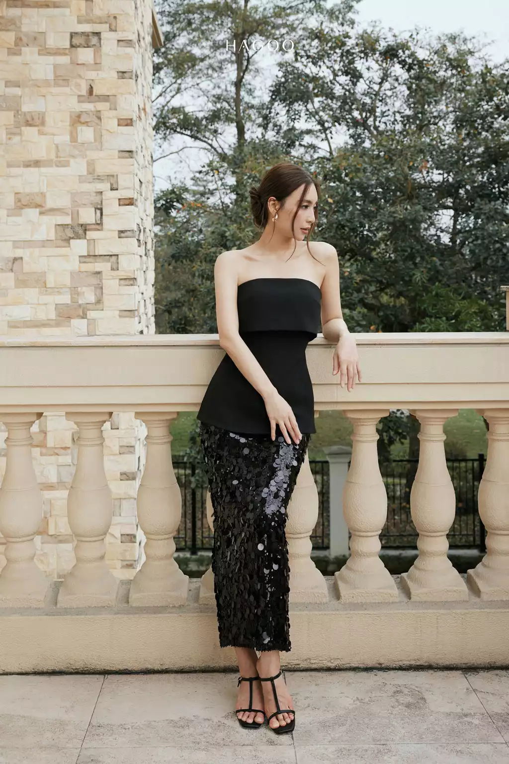 Chân váy bút chì Sequin HAGOO | Hagoo