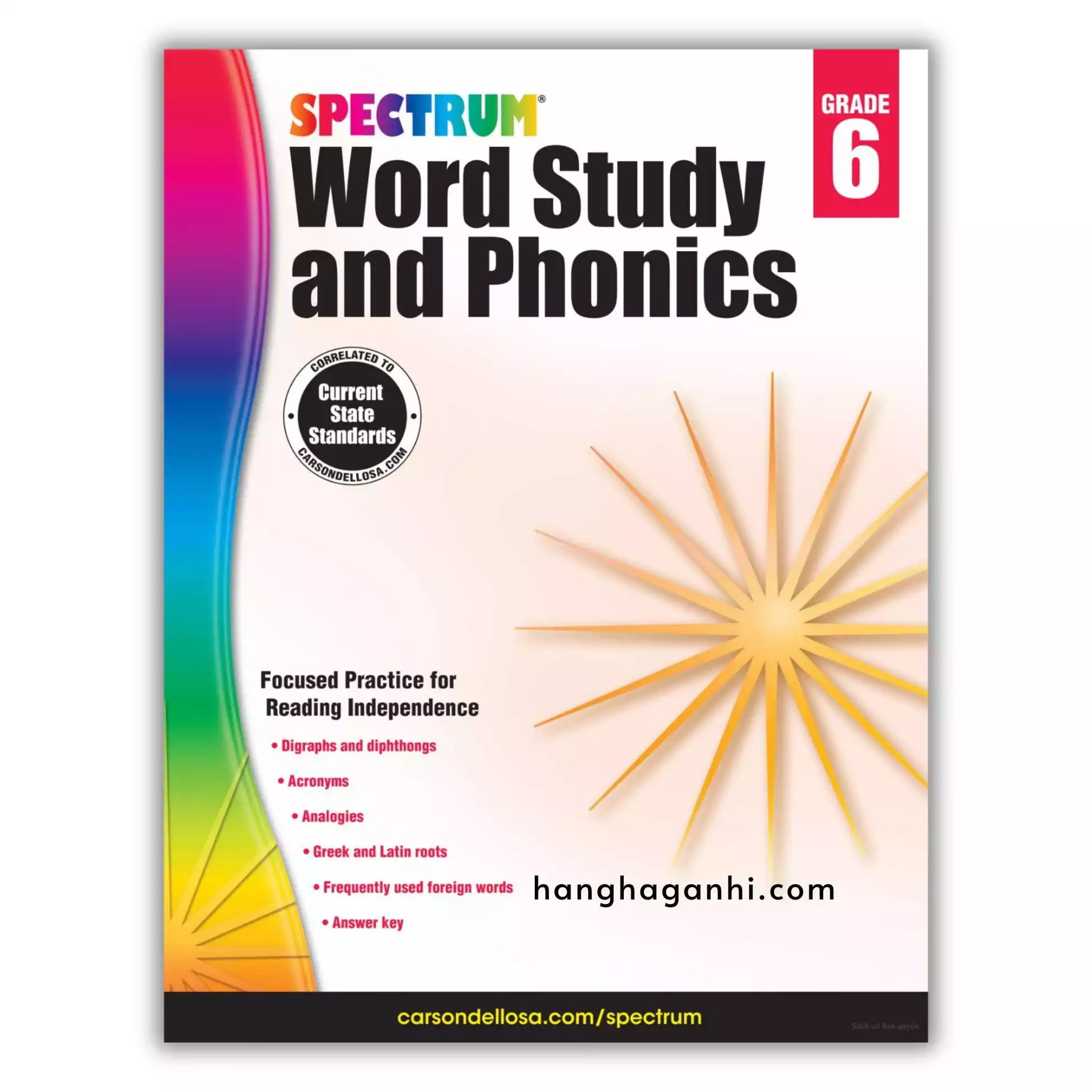 Sách Spectrum Word Study and Phonics Workbook Grade 6 | Sách Đồ Dùng ...
