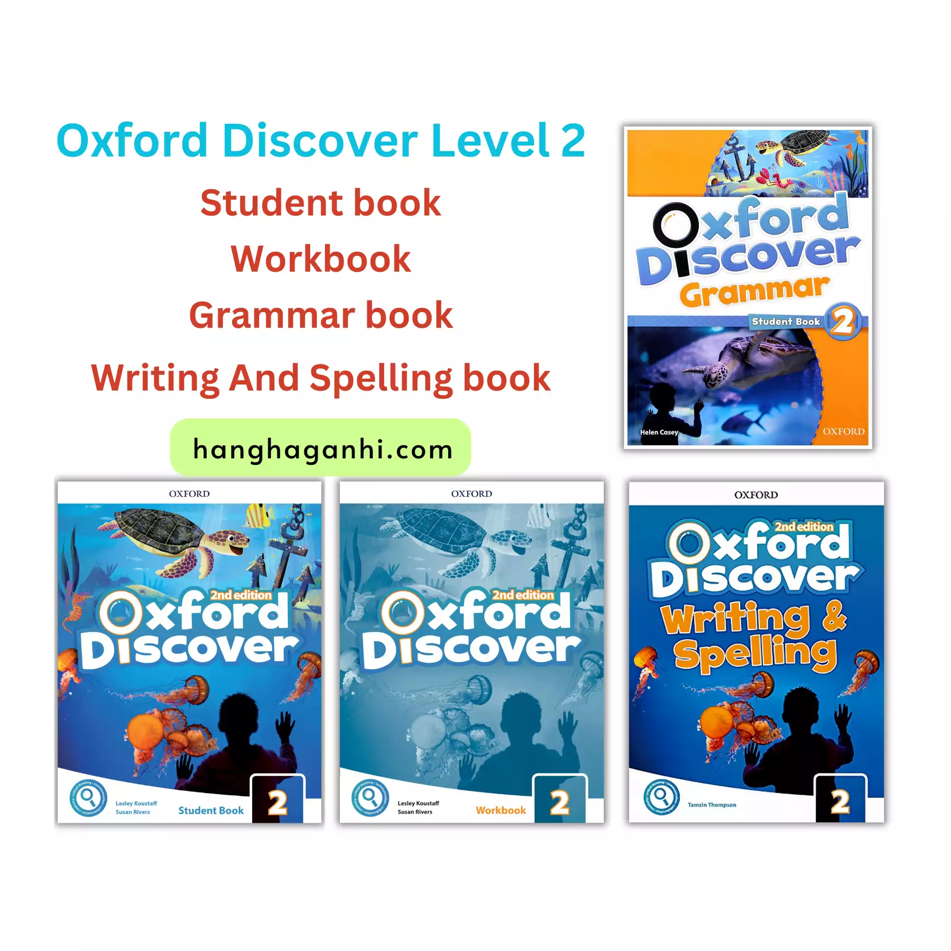 Combo 4 cuốn Oxford Discover Level 2 (Studentbook, Workbook, Grammar ...