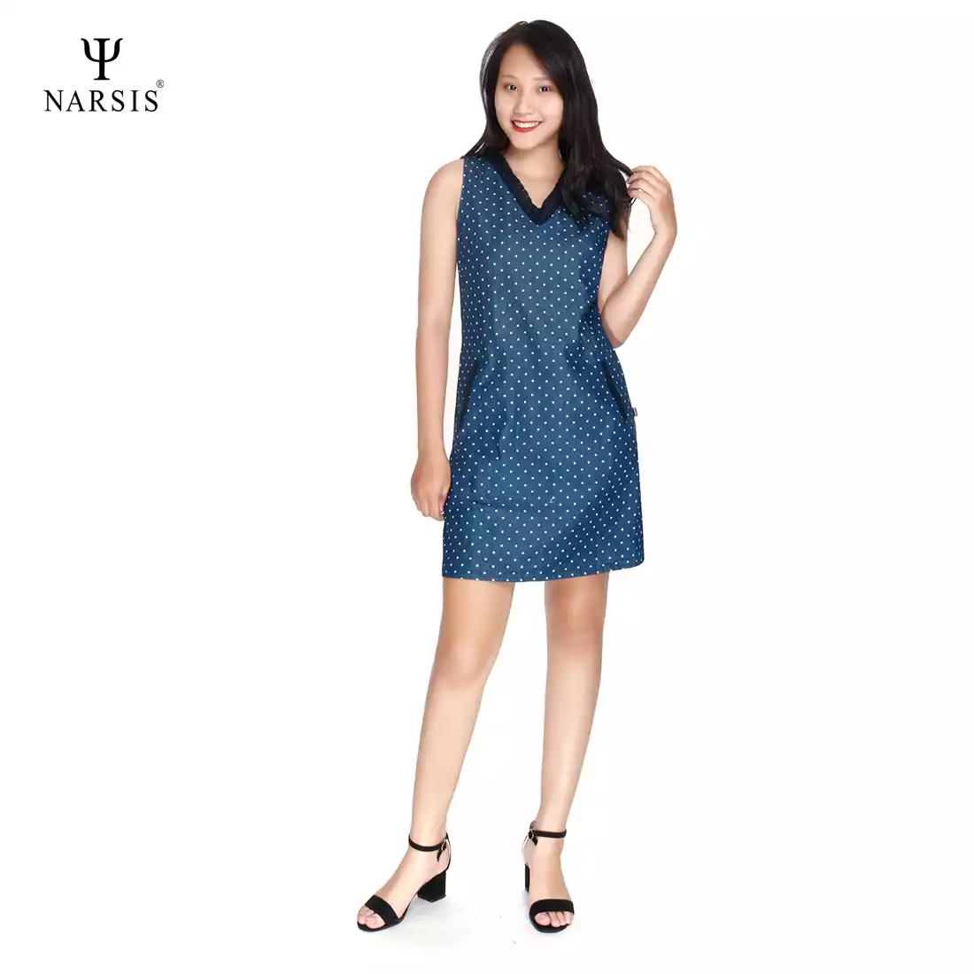 VÁY BÒ NỮ NARSIS MÀU TÍM THAN B8007 NARSIS CHẤT LIỆU JEAN BỀN BỈ, CÁ ...