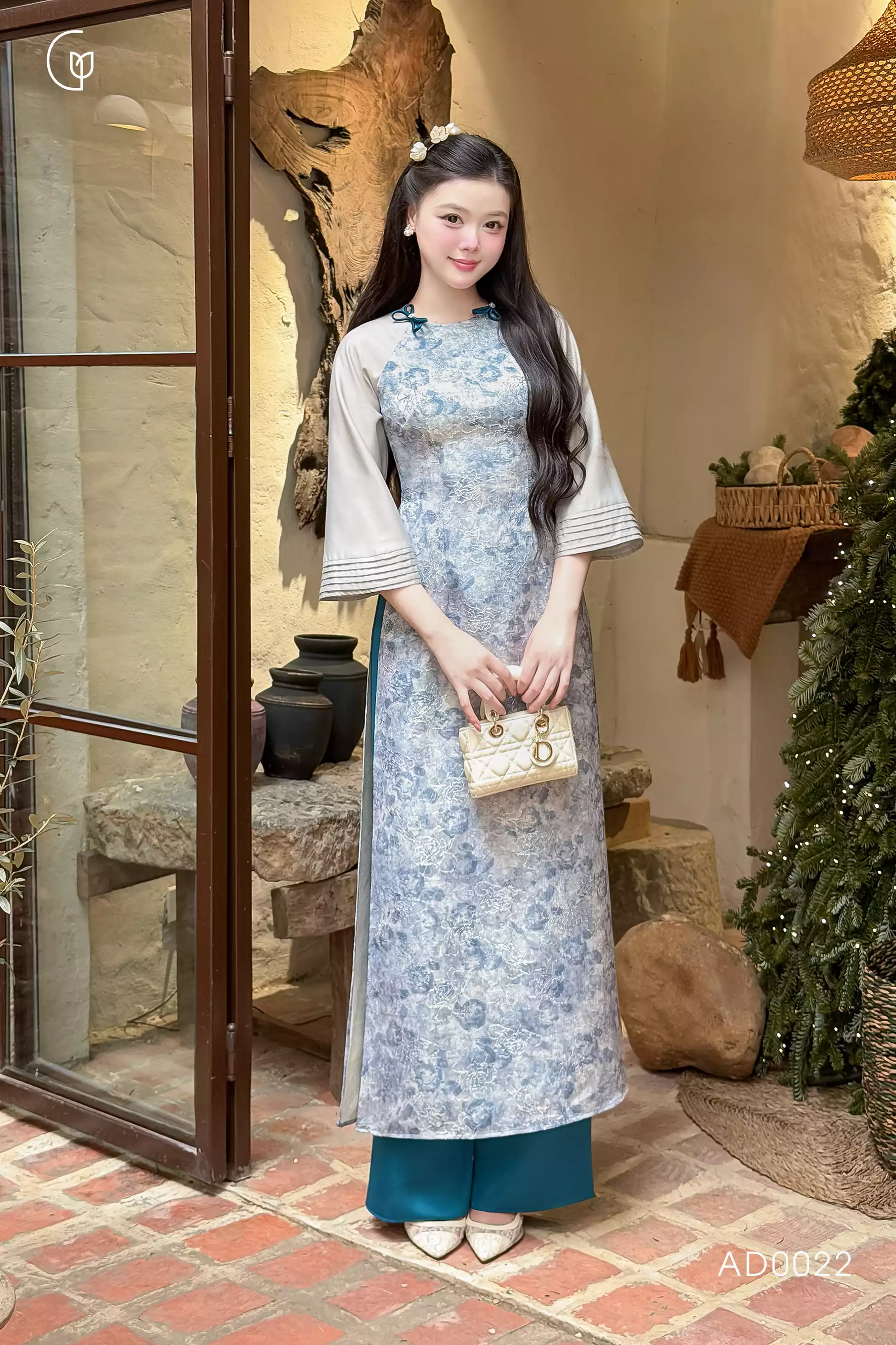 Áo dài cách tân Lam Sương AD0022 | Giian