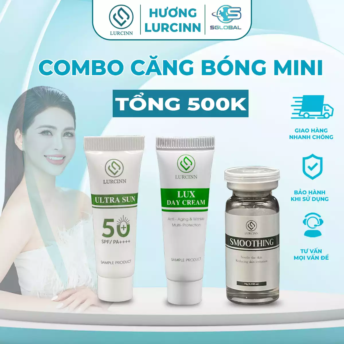Combo Căng Bóng Chống Nắng LURCINN Skincare | Hương Lurcinn
