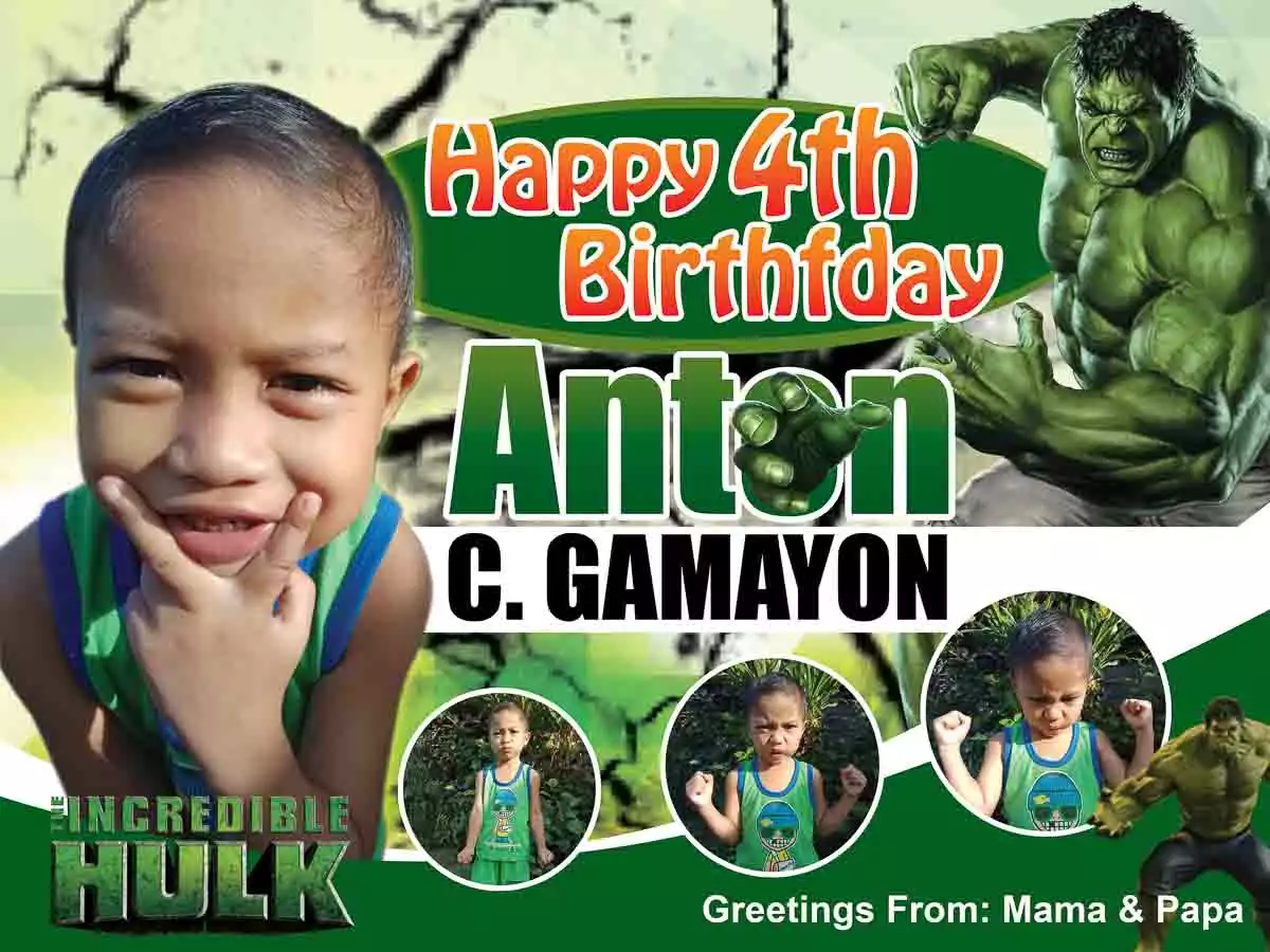 Hulk Theme Birthday Tarp | Vanex Advertising Store