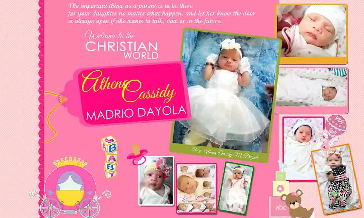 Girl Christening Tarp | Vanex Store