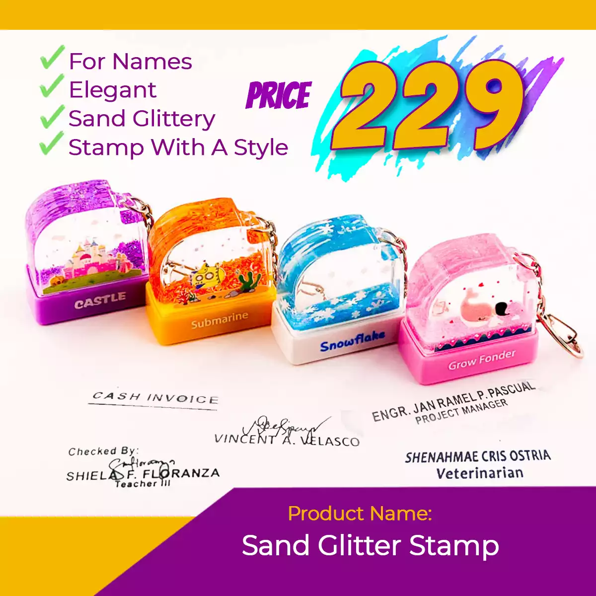 Sand Glitter Stamp | Vanex Advertising Store