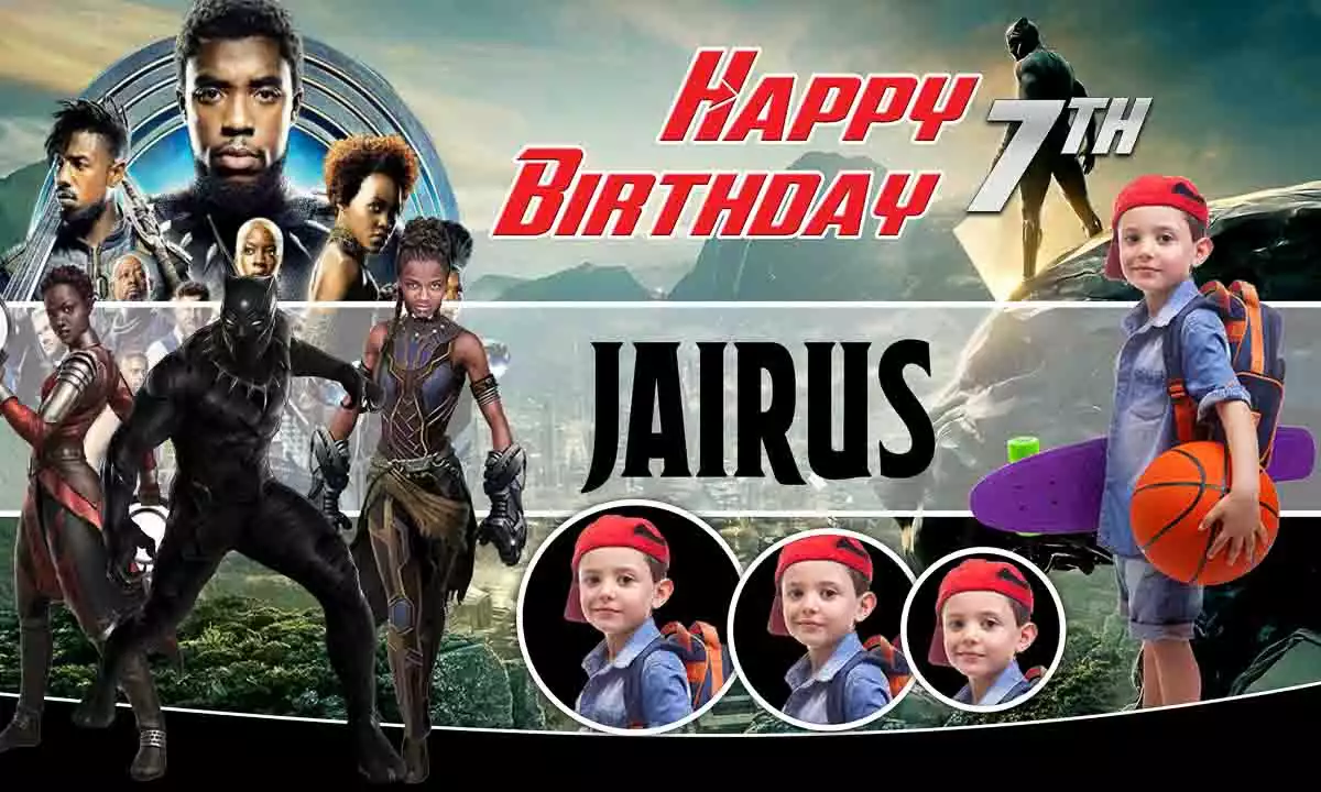 Black Panther Theme Birthday Tarp | Vanex Advertising Store