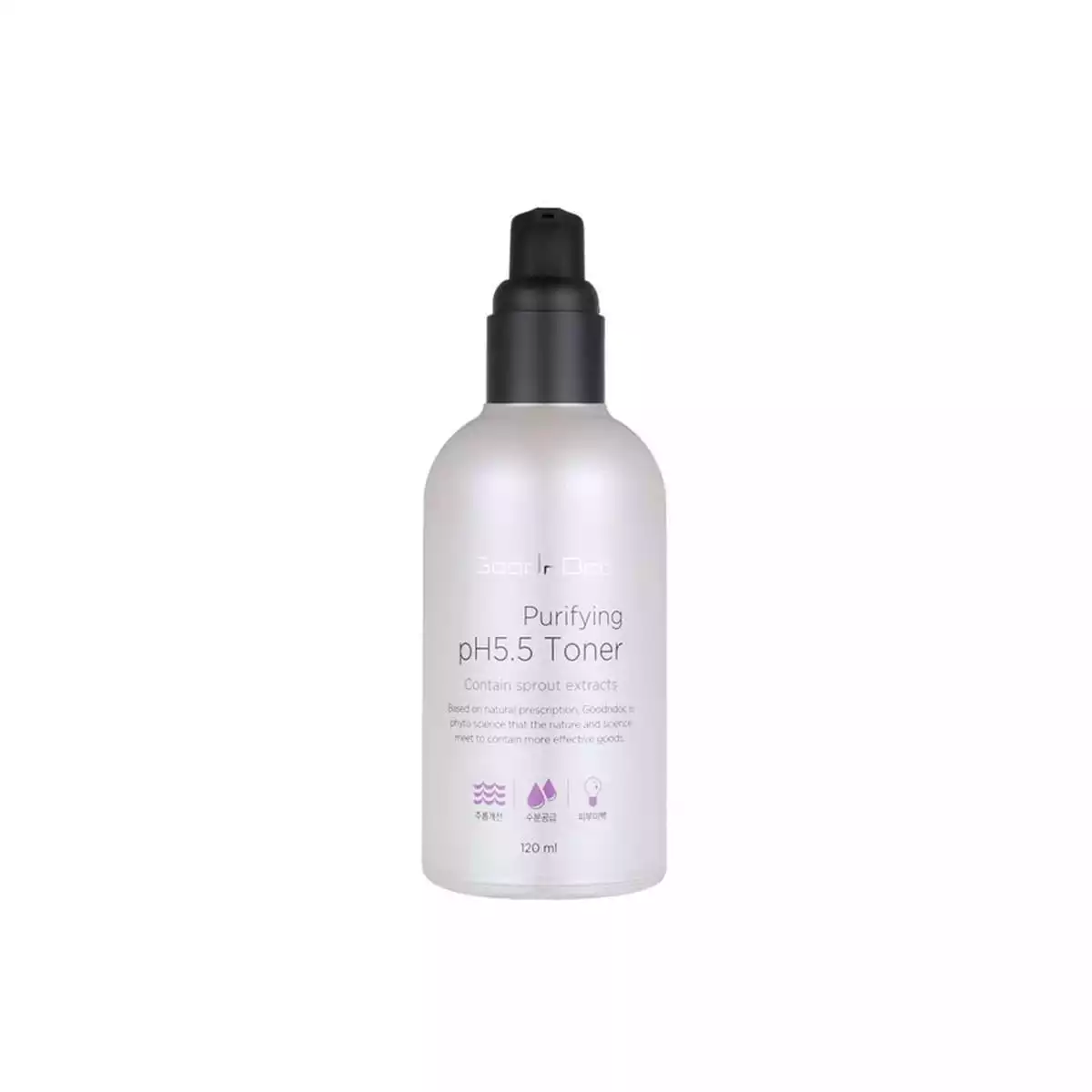 Nước hoa hồng dưỡng trắng da Goodndoc Purifying pH 5.5 Toner 120ml