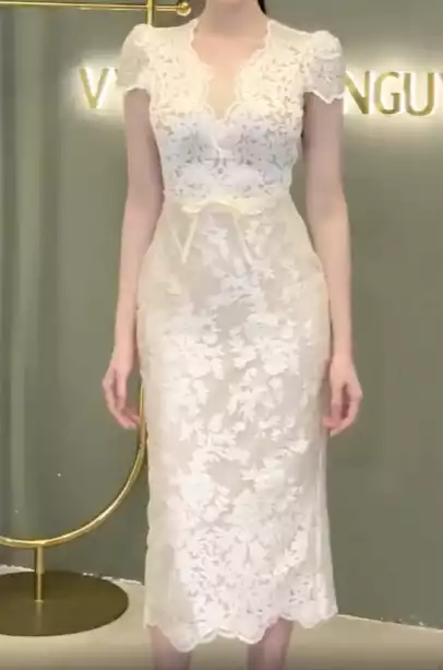 Đầm Suông Bút Chì Ánh Nhũ