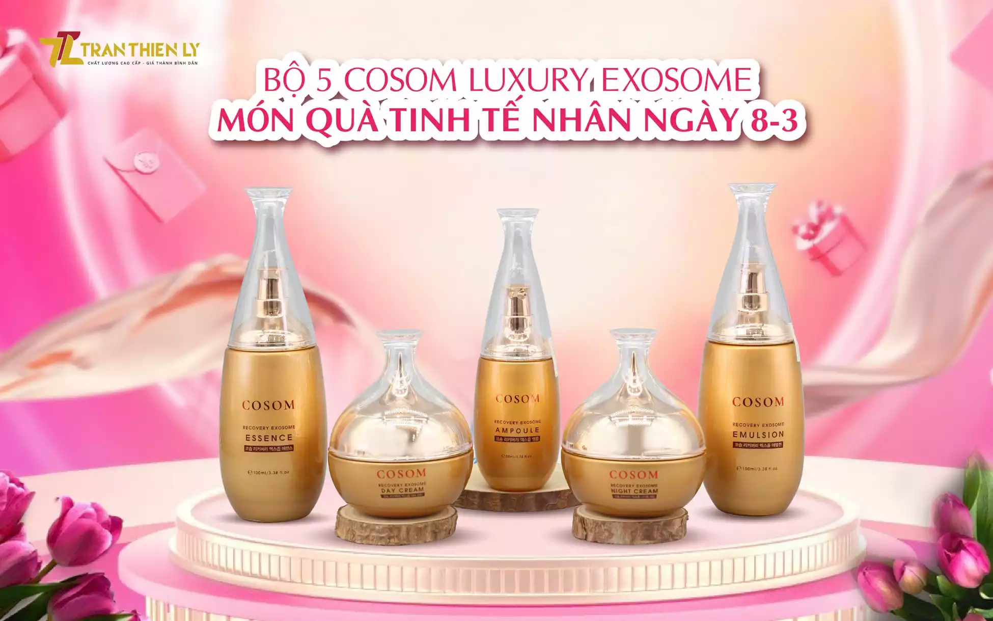 Bộ 5 COSOM LUXURY EXOSOME - Món Quà Tinh Tế Nhân Ngày 8-3 | Shop Trần ...
