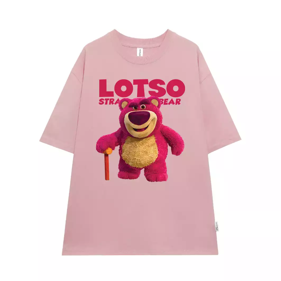 Áo thun gấu dâu lotso form rộng AT366 Miucho basic tee tay lỡ dành cho ...