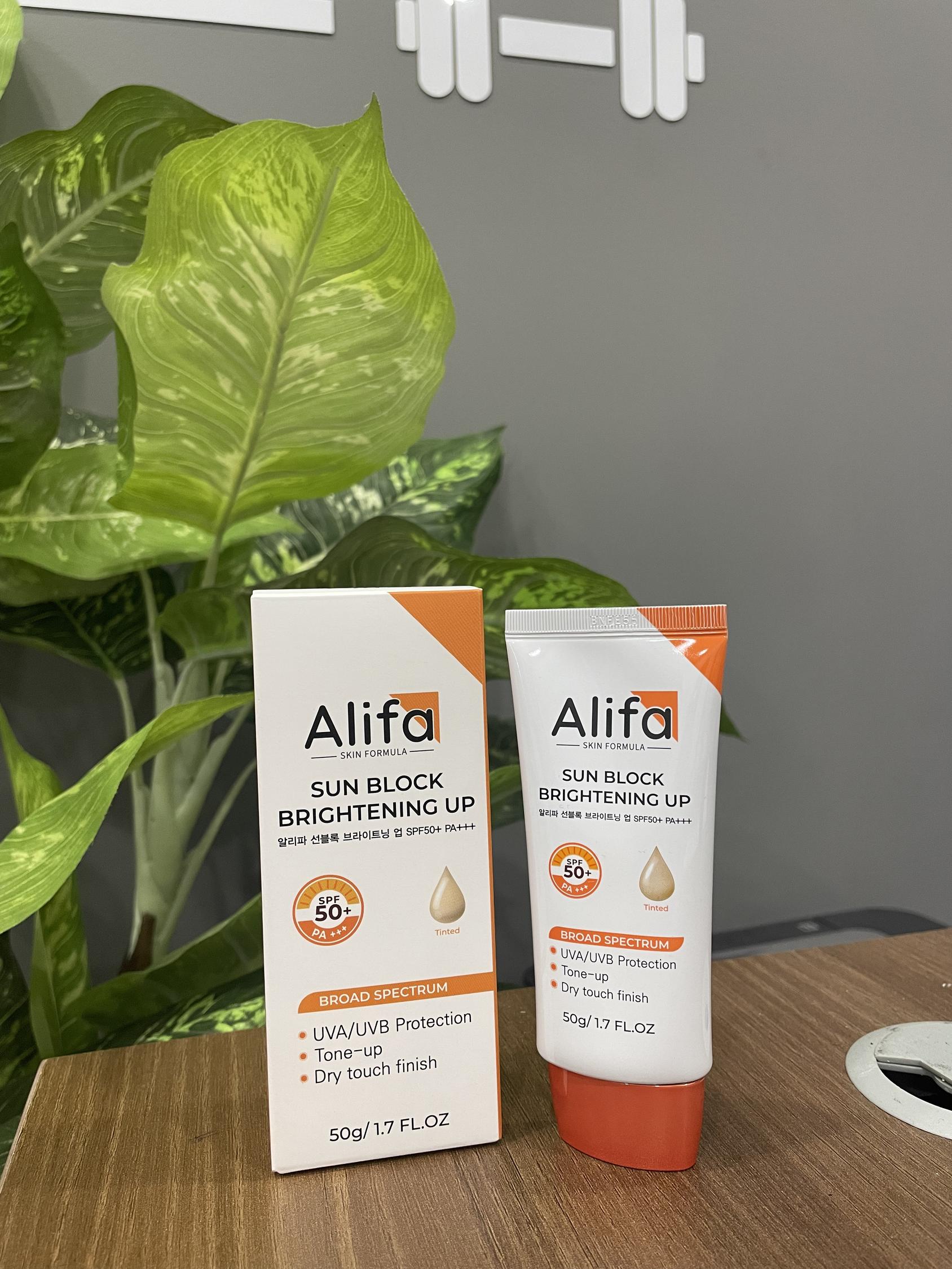 KCN nâng tone Alifa Sun Block Brightening Up SPF50+ PA+++ 50g