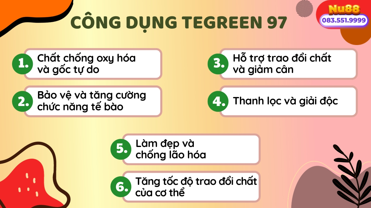 Công Dụng Vượt Trội Đáng Kinh Ngạc Của Tegreen 97 Nuskin - nu88