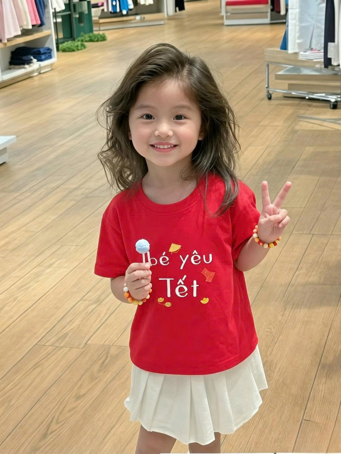 Áo thun bé yêu Tết Bính Ngọ Kado vải cotton dày dặn thoáng mát cổ tròn ...