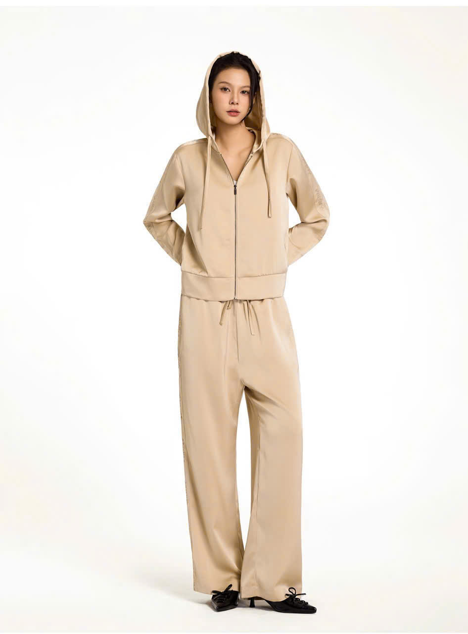 Set áo khoác + quần dài lưng thun ( XÁM ) | QuynhGiaoNguyen