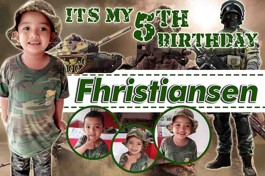 Army Theme Birthday Tarp | Vanex Advertising Store